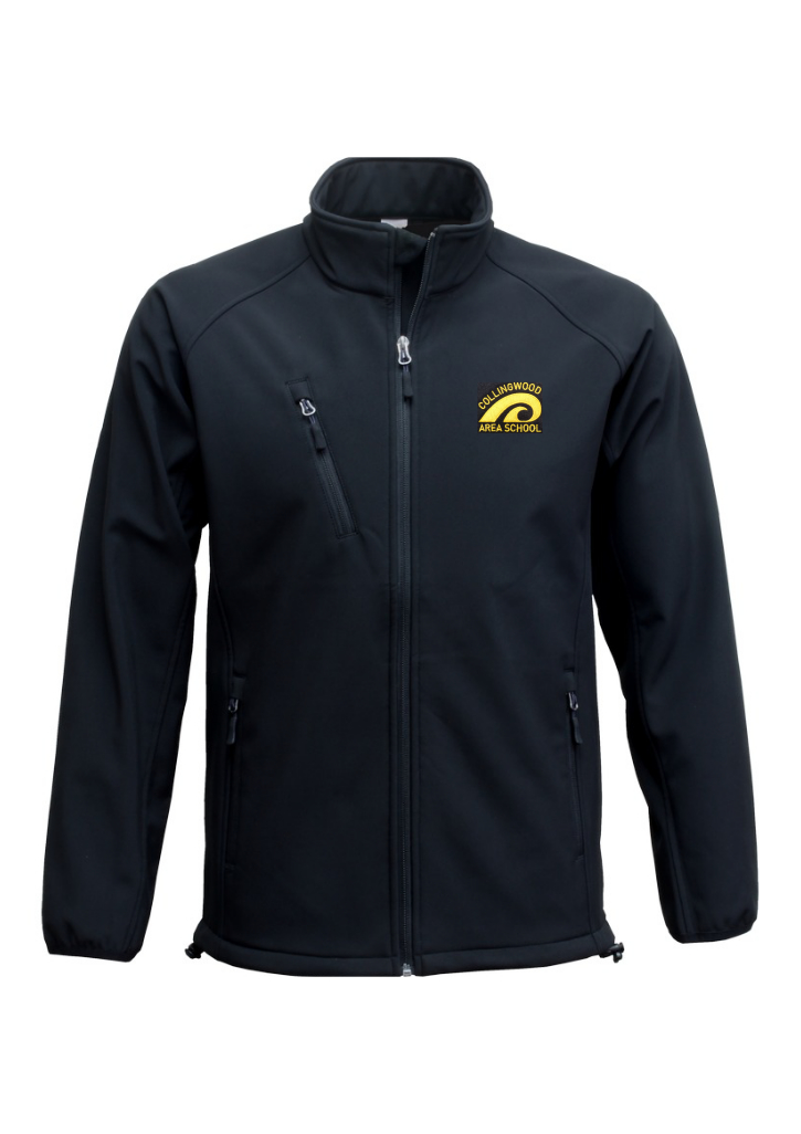 Collingwood Area School Softshell Jacket Black Mens | Collingwood Area ...